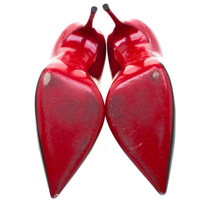 Christian Louboutin Red/Black Degradè Patent Leather Decollete 554 ...