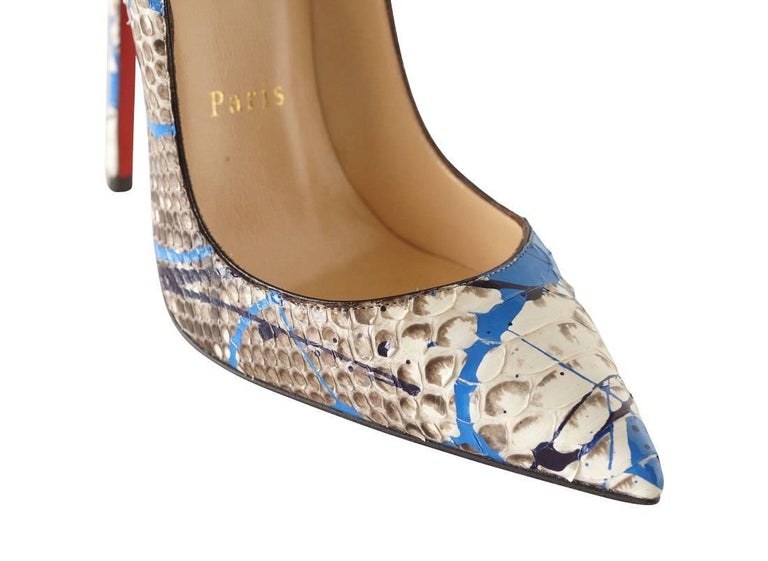 Christian Louboutin Shoe Python Graffiti Pigalle 115mm 35 / 5 New For ...