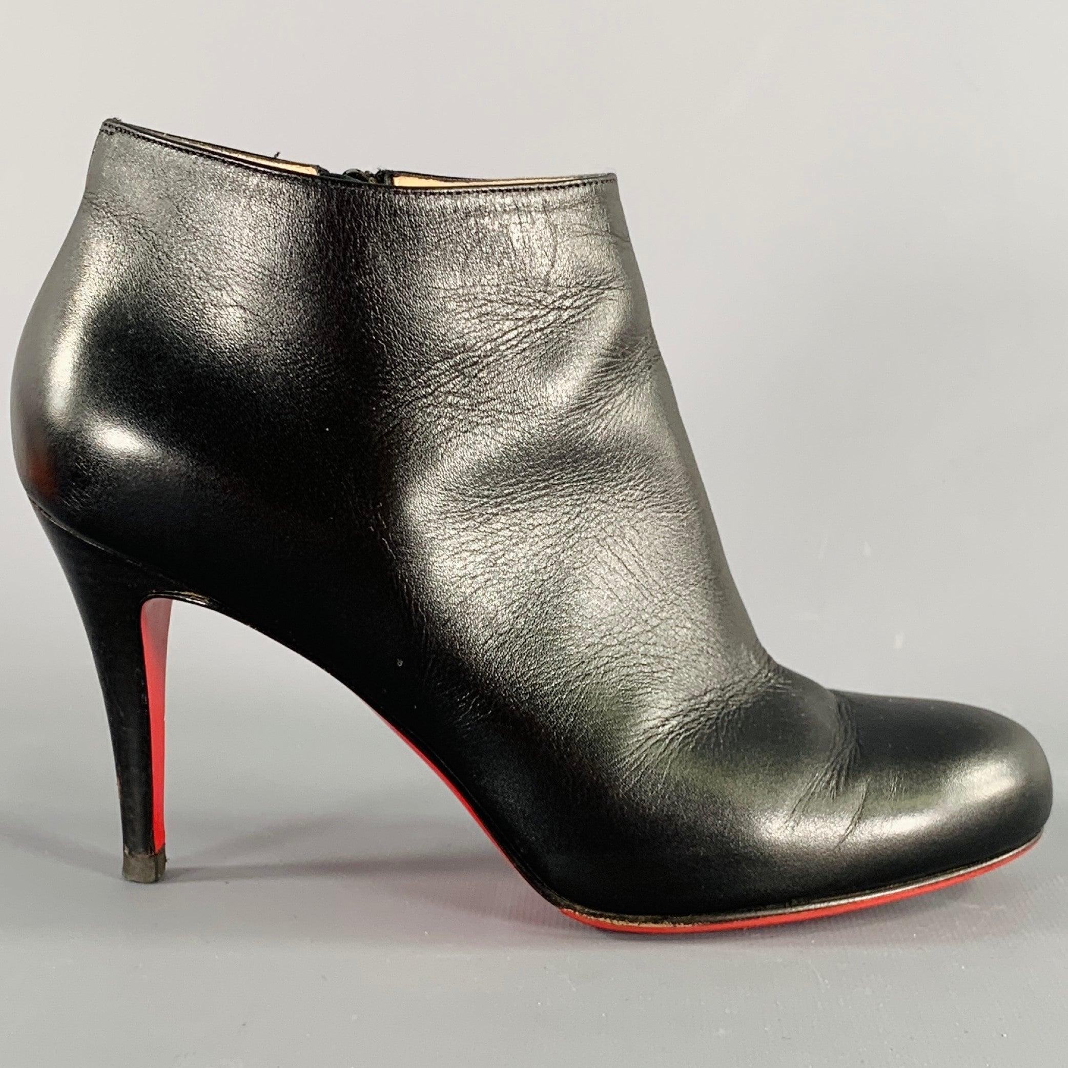 CHRISTIAN LOUBOUTIN Size 6 Black Side Zipper Stiletto Boots For Sale at ...