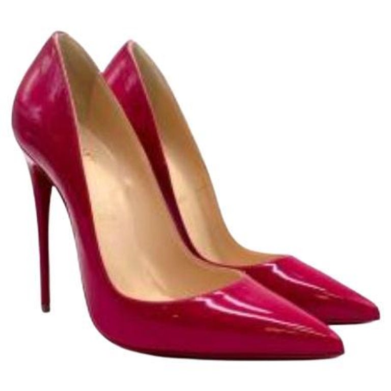Christian Louboutin So Kate patent rose 120mm pumps For Sale at 1stDibs