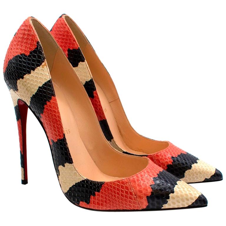 Christian Louboutin So Kate Snakeskin Pumps US8.5 at 1stDibs