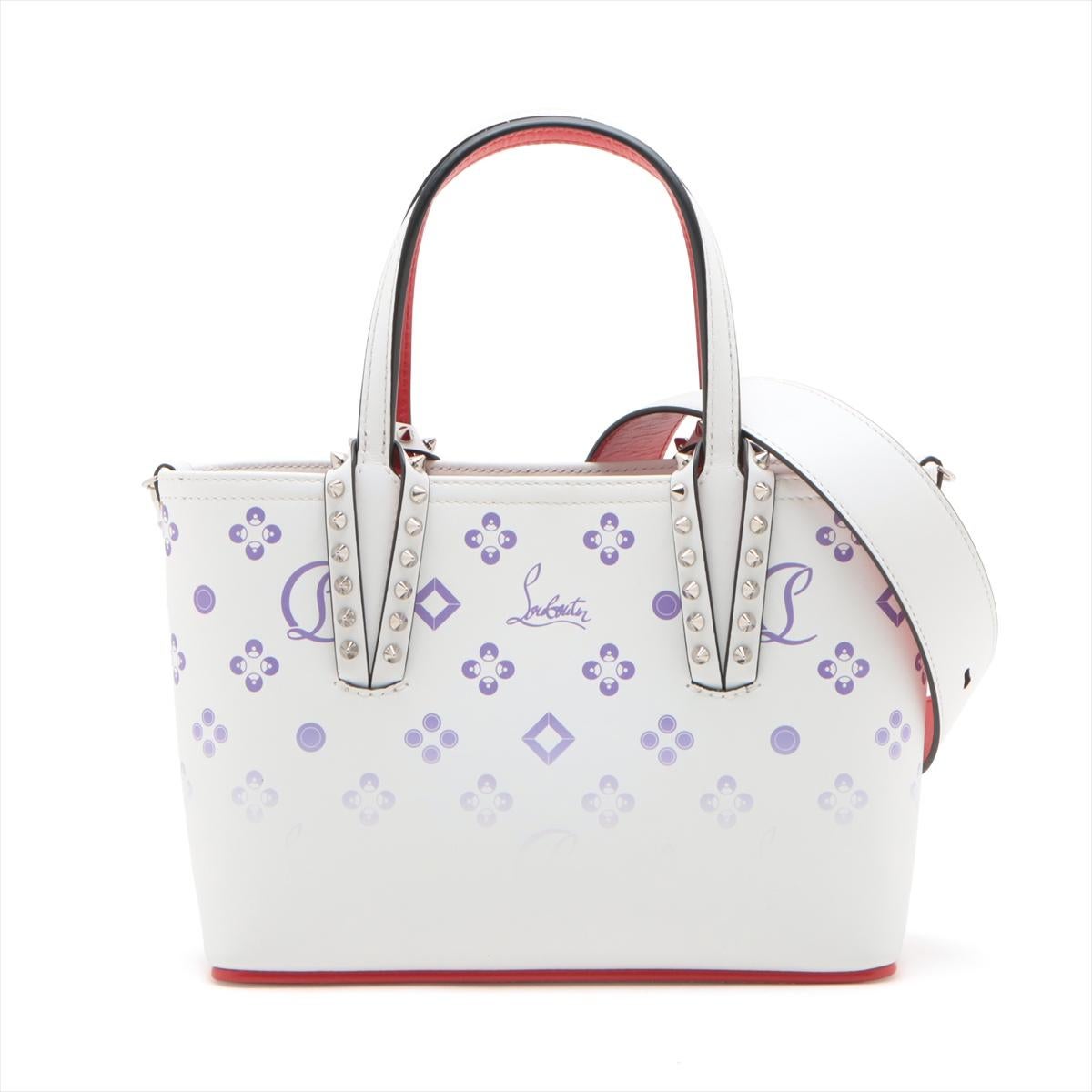 Christian Louboutin Spike Studs Cabata Mini Leather × Rubber Two Way ...