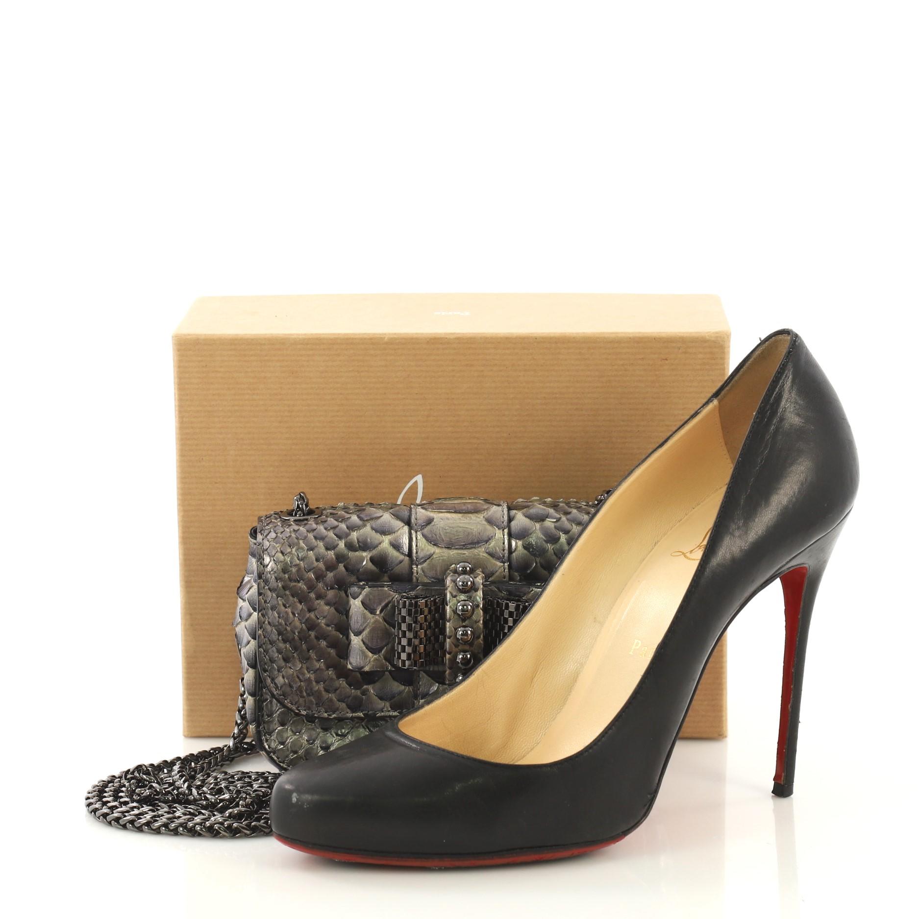 Christian Louboutin Sweet Charity Crossbody Bag Python Mini at 1stDibs