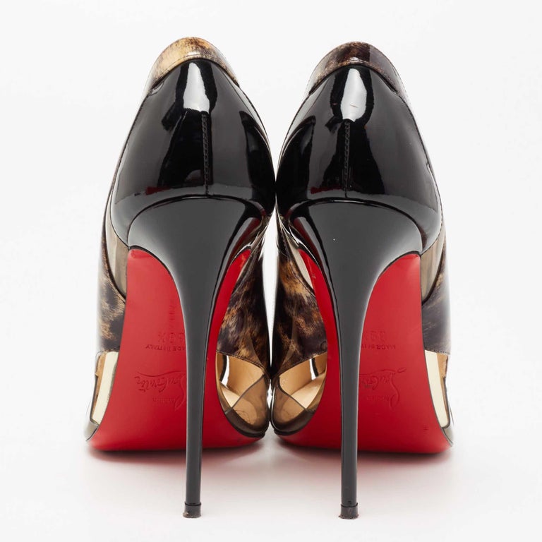Christian Louboutin Tri-Color Patent Leather and PVC Galata Pumps Size ...