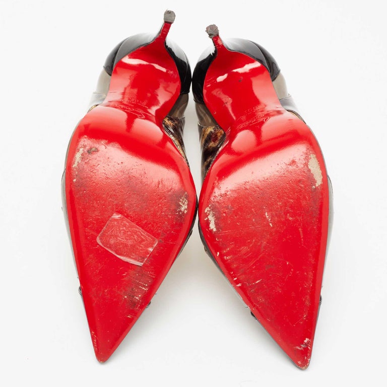 Christian Louboutin Tri-Color Patent Leather and PVC Galata Pumps Size ...