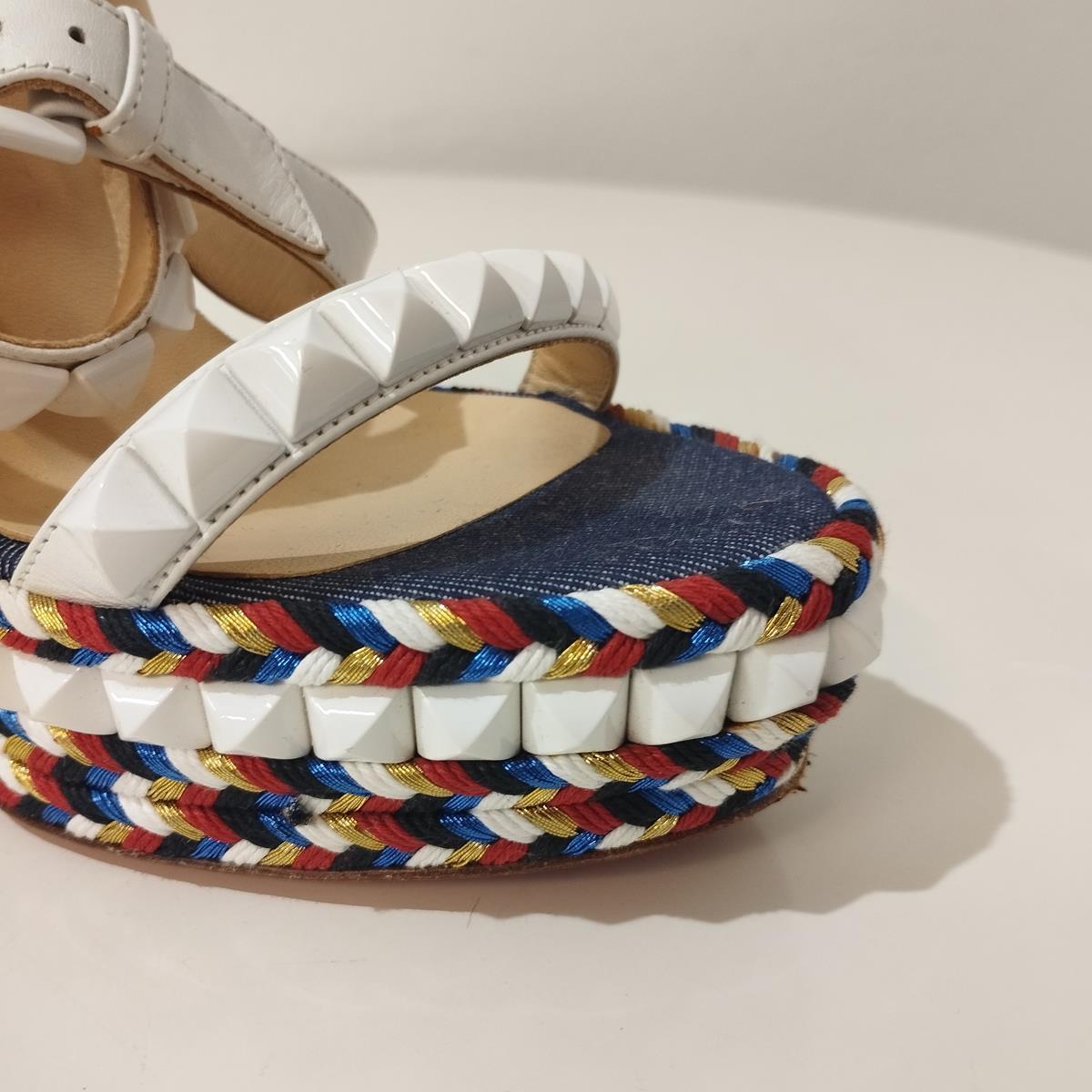 Christian Louboutin Wedge Sandals IT 37 For Sale at 1stDibs