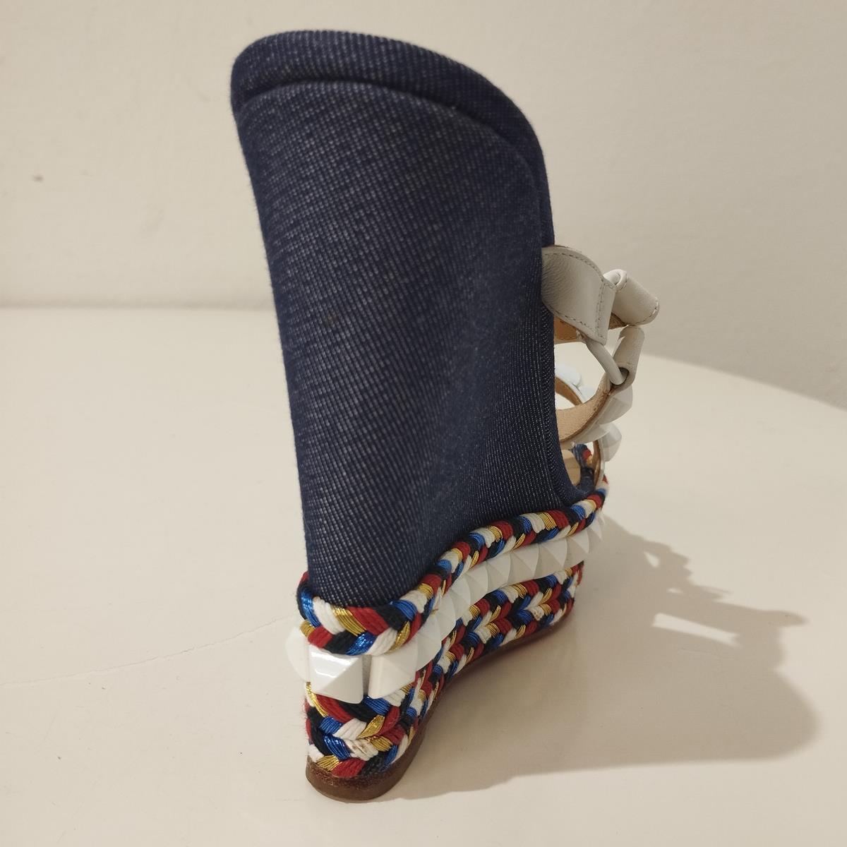 Christian Louboutin Wedge Sandals IT 37 For Sale at 1stDibs