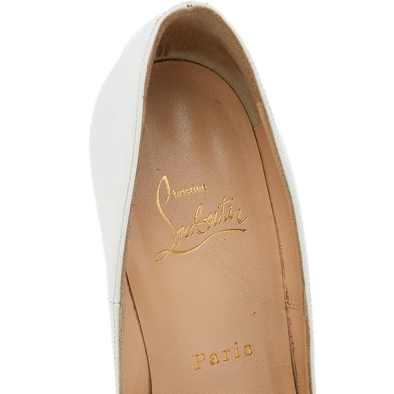 Christian Louboutin White Patent Leather So Kate Pumps Size 36 For Sale ...