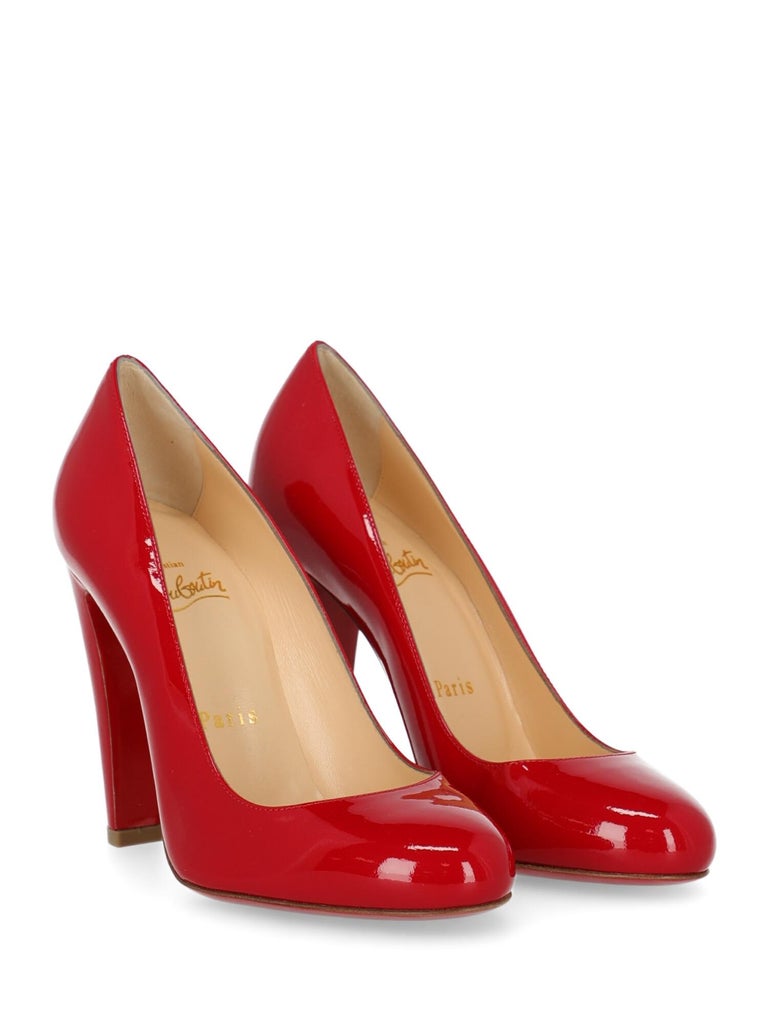 Christian Louboutin Woman Pumps Red Leather IT 36.5 For Sale at 1stDibs