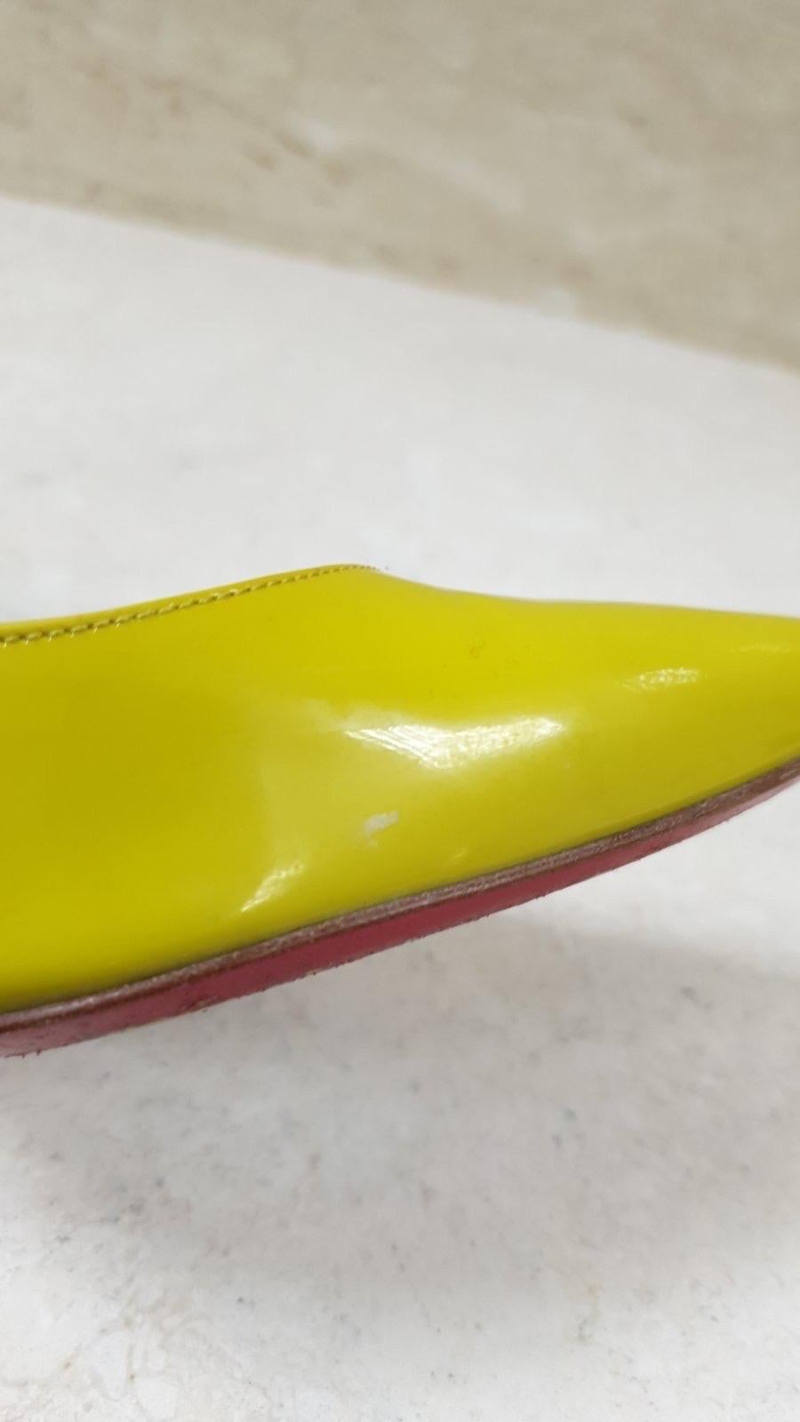 Christian Louboutin Yellow Patent Leather So Kate Pointed Toe Pumps For ...