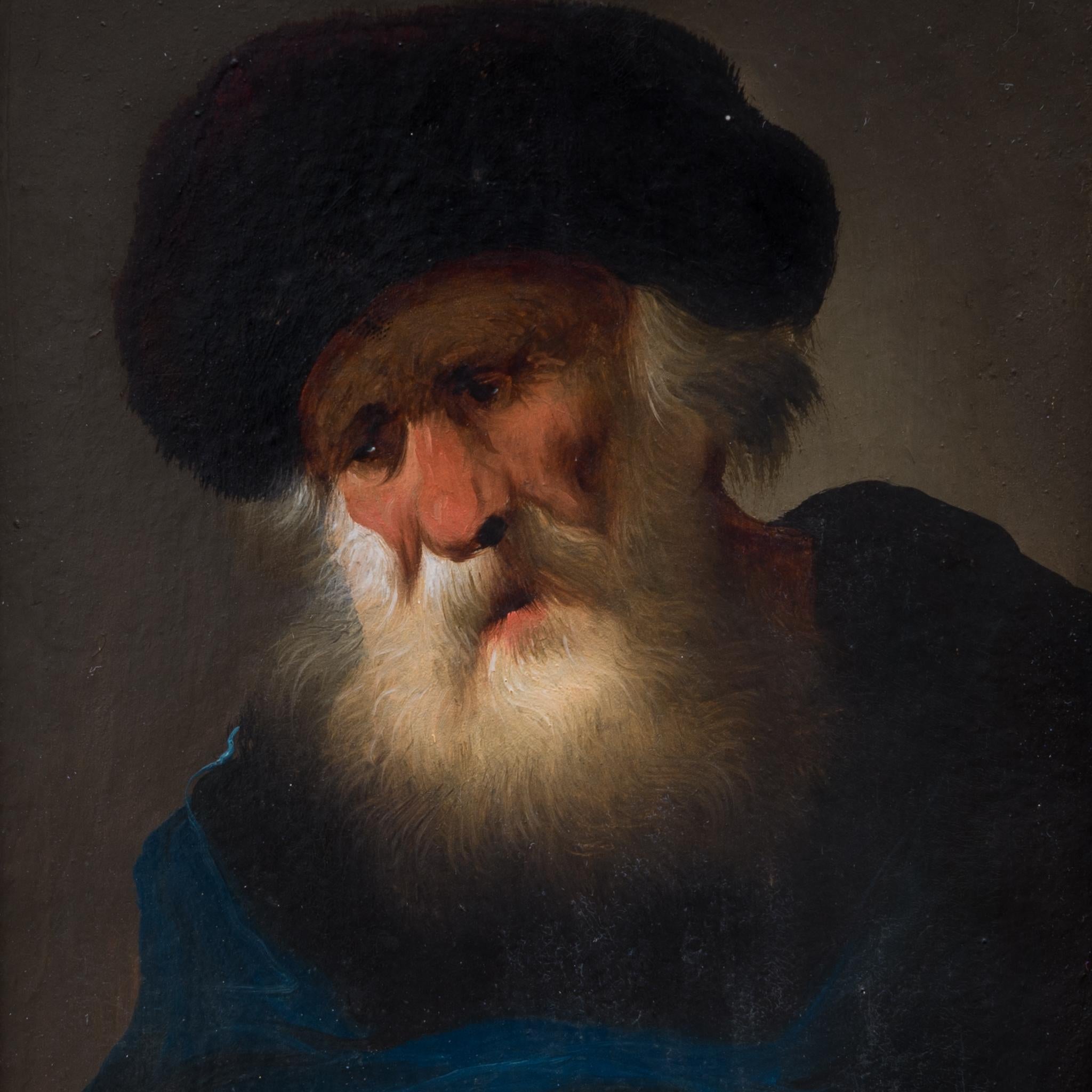 Retrato de anciano, pintado en el círculo de Christian Wilhelm Ernst ...