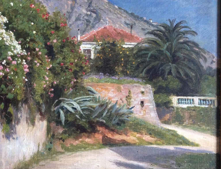 Christian Zacho painting from around Menton, France For Sale at 1stDibs
