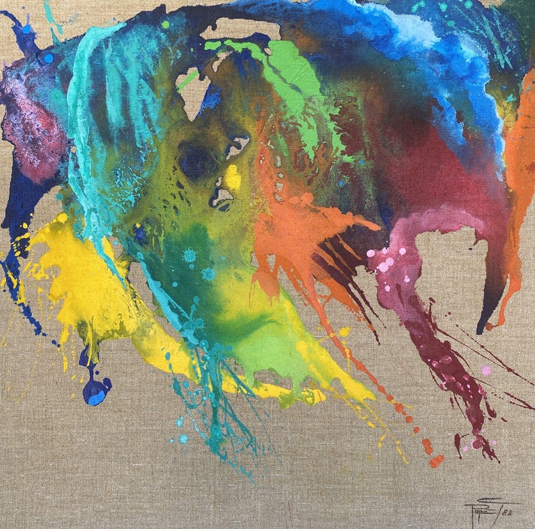 Christiane Pape - Fireworks, Painting, Acrylic on Canvas For Sale at ...