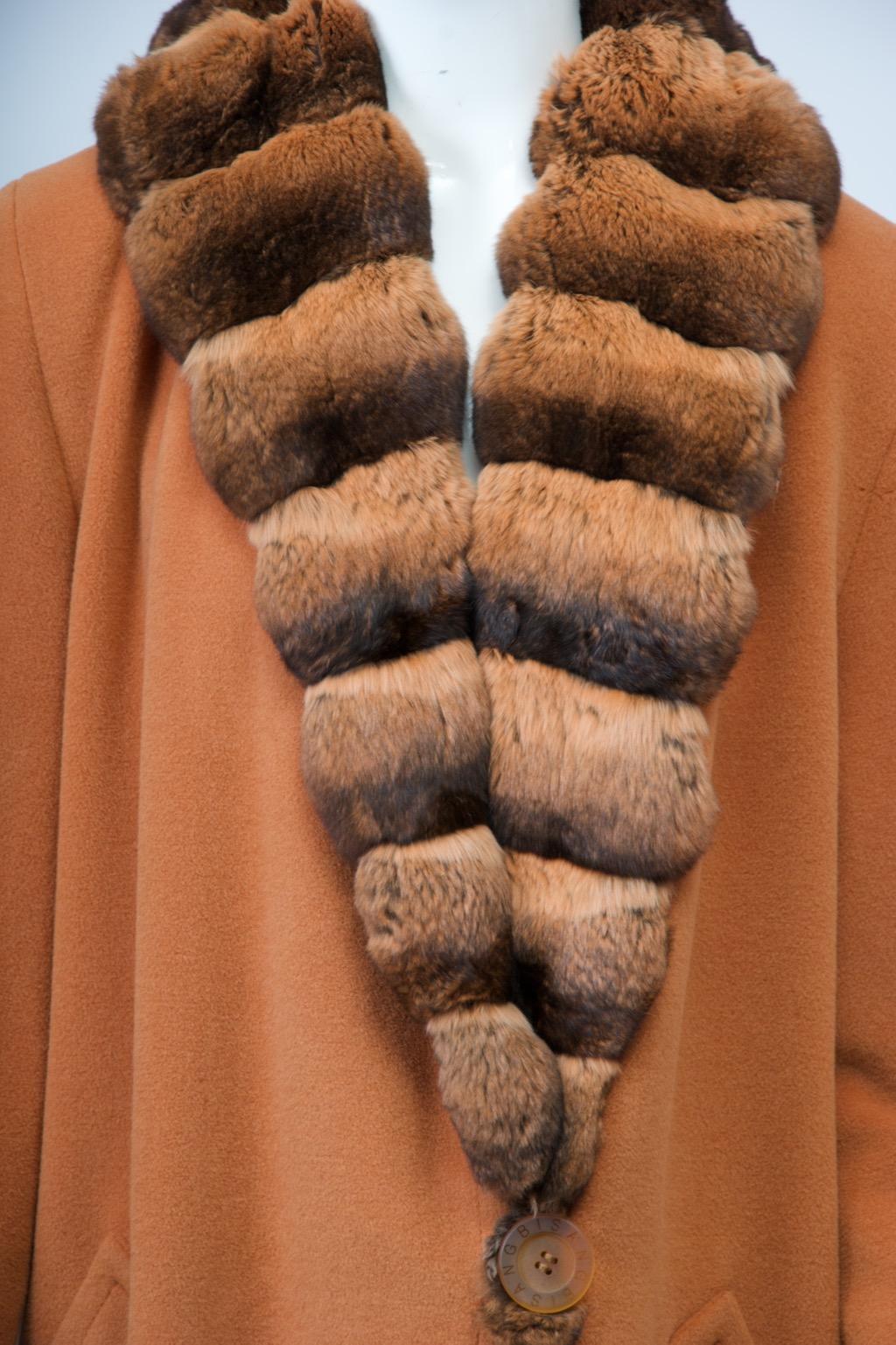Christie's Sienna Coat with Fur Trim at 1stDibs