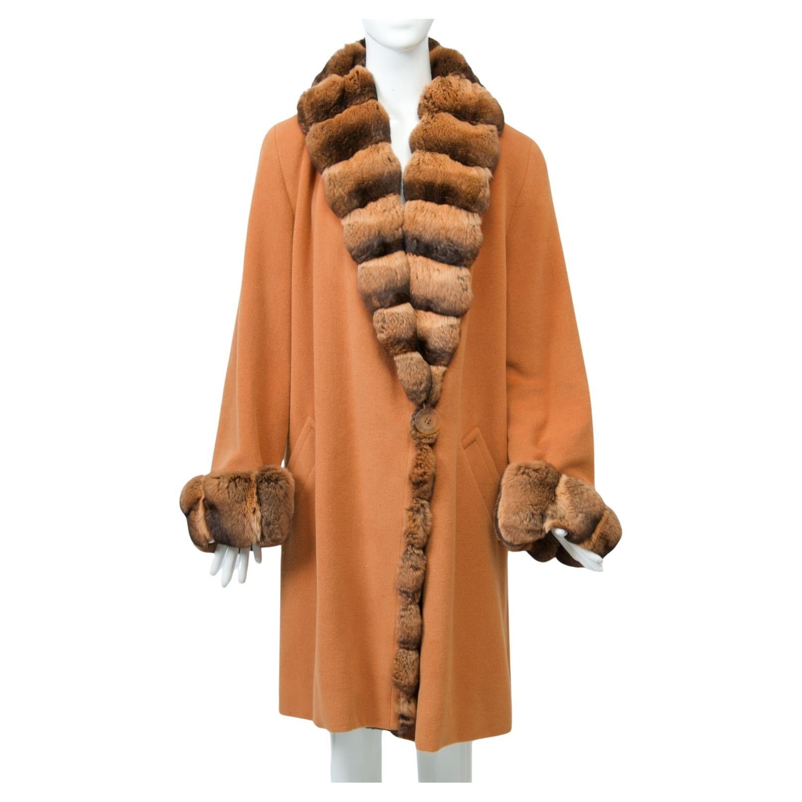 Christie's Sienna Coat with Fur Trim at 1stDibs