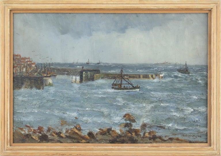 Christine Hansen - Christine Hansen, Storm Firth Of Forth, Oil Painting ...
