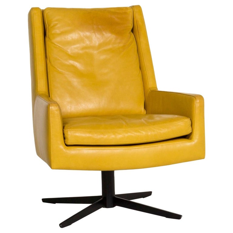 Christine Kröncke Gerry Leather Armchair Yellow at 1stDibs | yellow ...
