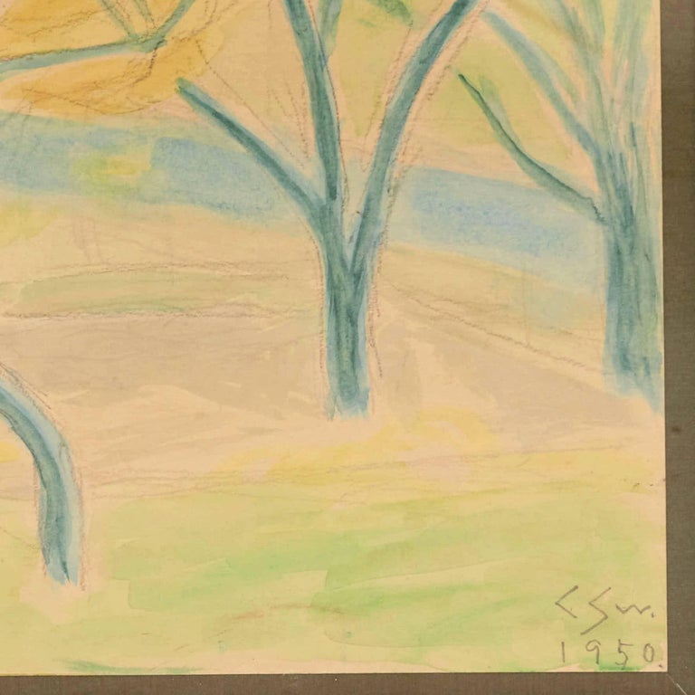 Christine Swane, Watercolor, Signed For Sale at 1stDibs