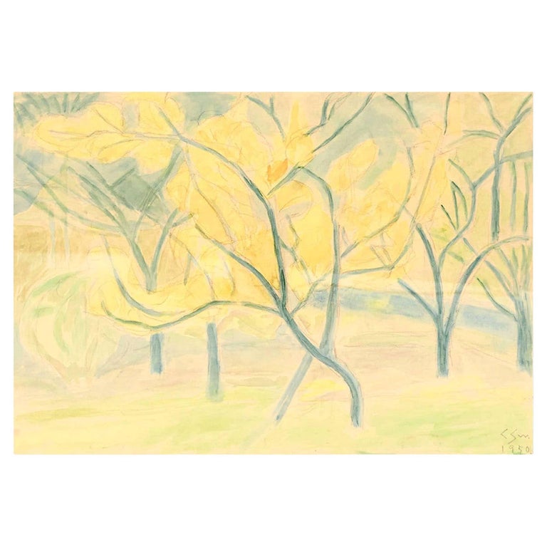 Christine Swane, Watercolor, Signed For Sale at 1stDibs