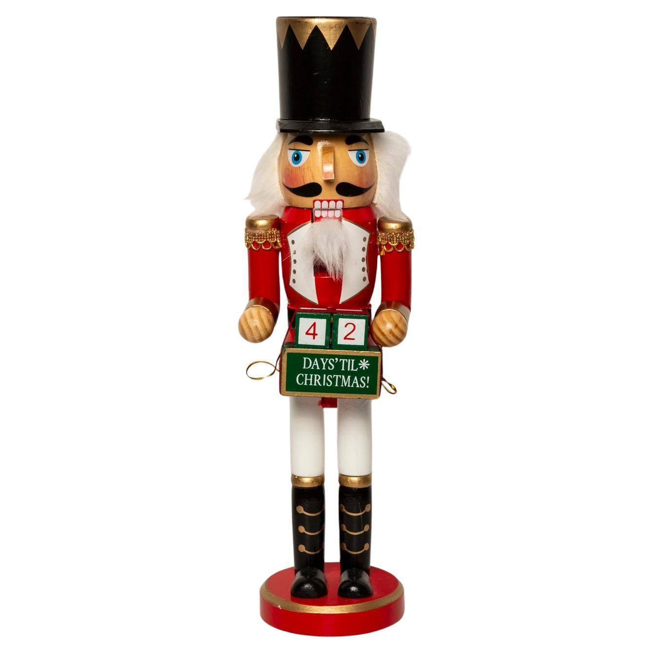 Christmas Big Red Nutcracker, Wood, Erzgebirge, Germany For Sale at 1stDibs