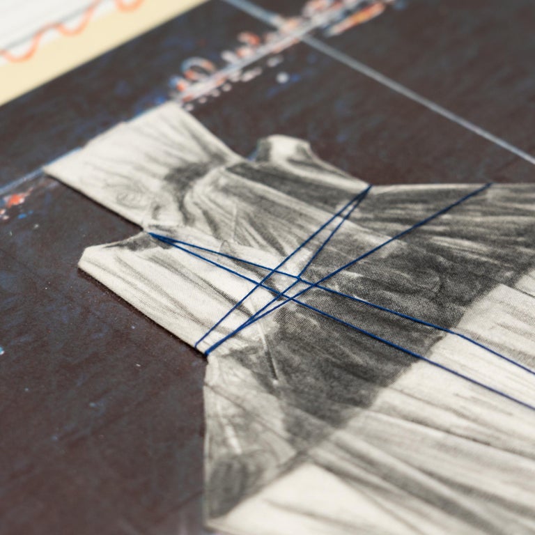 Christo Lithograph-Collage 'Wrapped Fountain', 2009 For Sale at 1stDibs