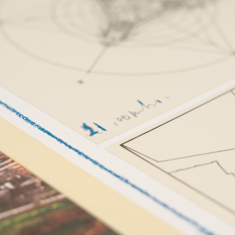 Christo Lithograph-Collage 'Wrapped Fountain', 2009 For Sale at 1stDibs