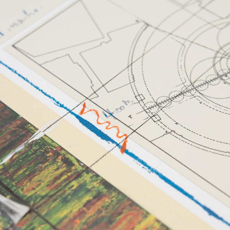 Christo Lithograph-Collage 'Wrapped Fountain', 2009 For Sale at 1stDibs