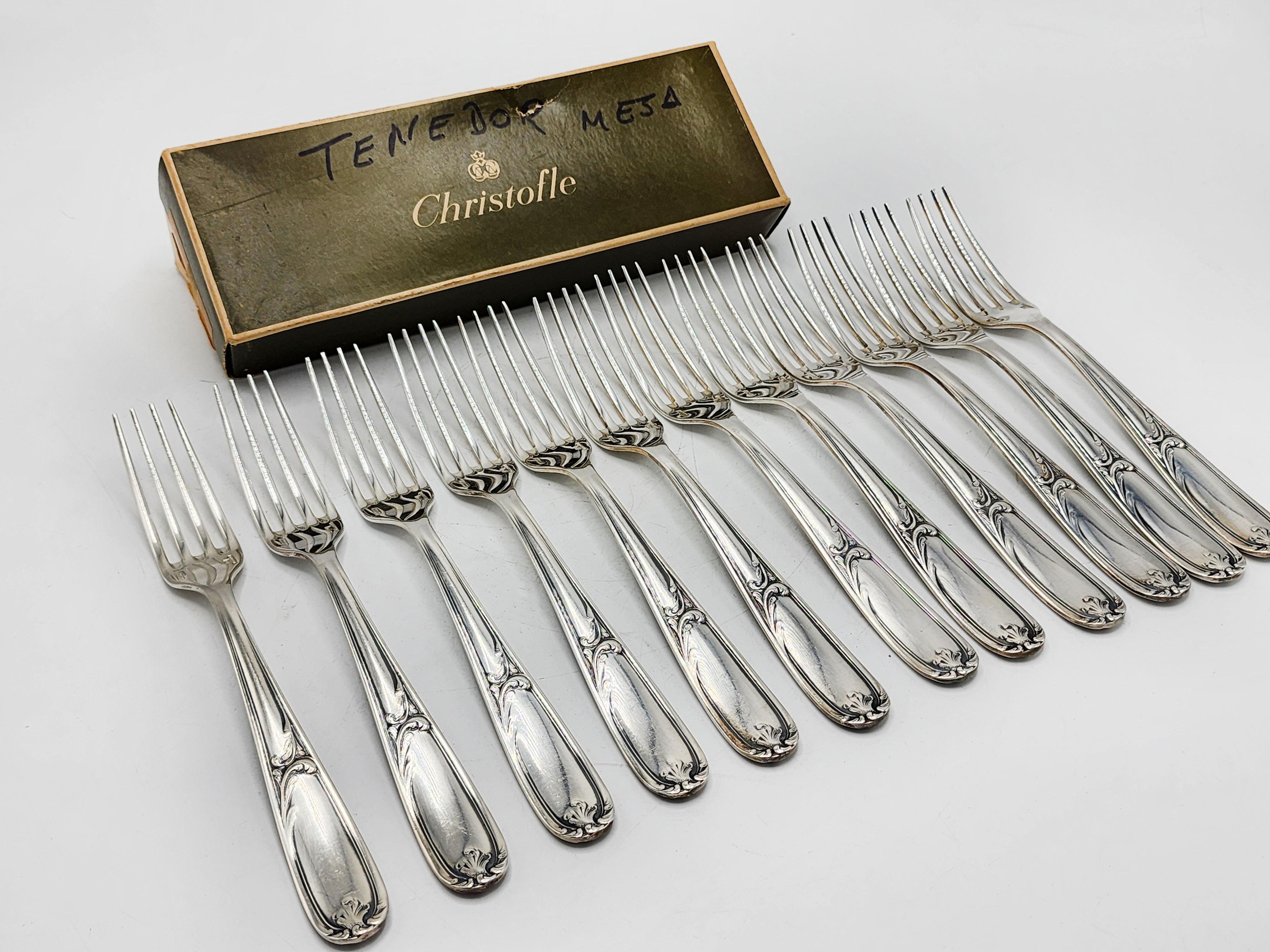 Christofle 117-piece "Grand Bourg" silver plated cutlery set For Sale ...