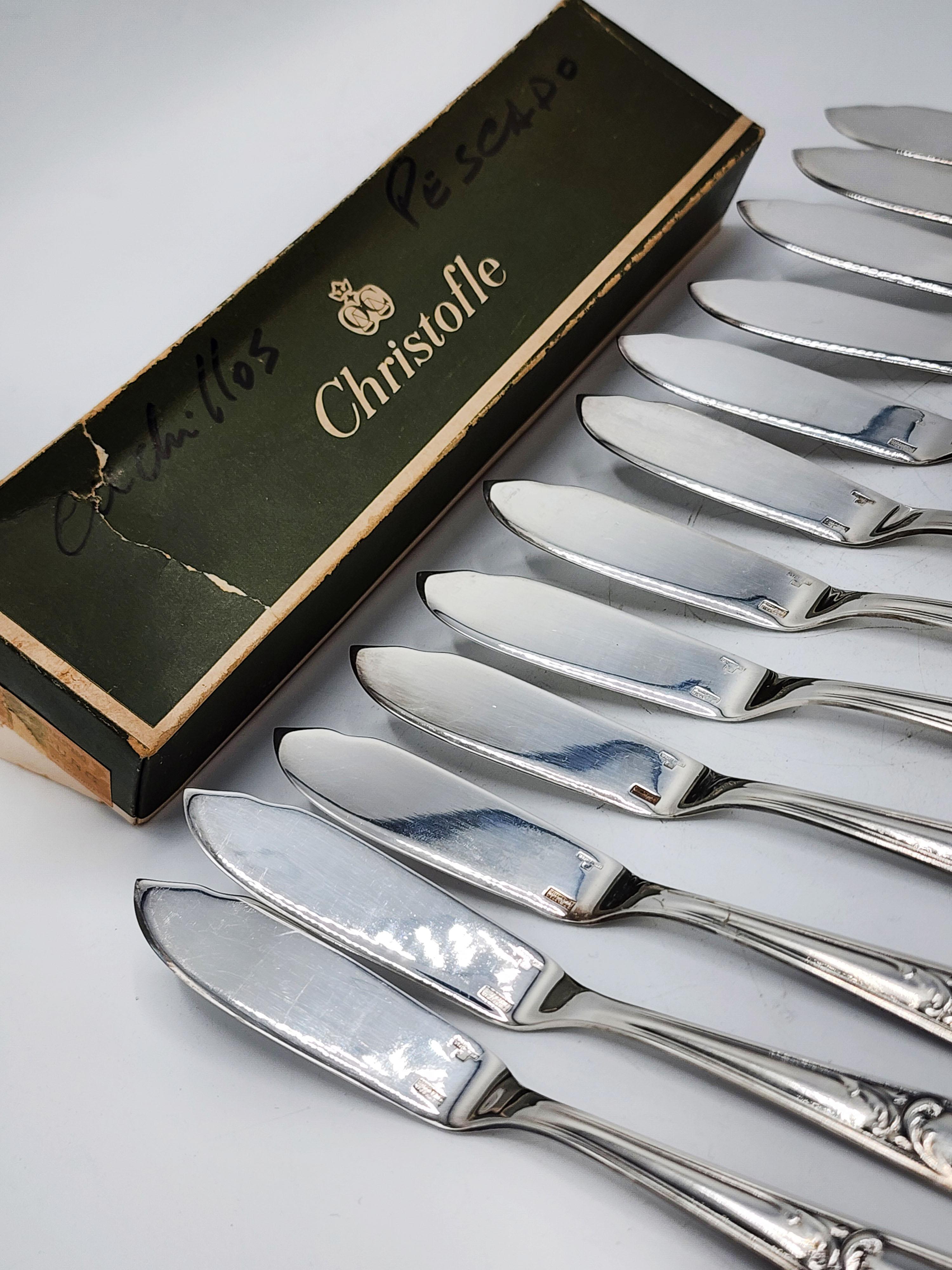 Christofle 117-piece "Grand Bourg" silver plated cutlery set For Sale ...
