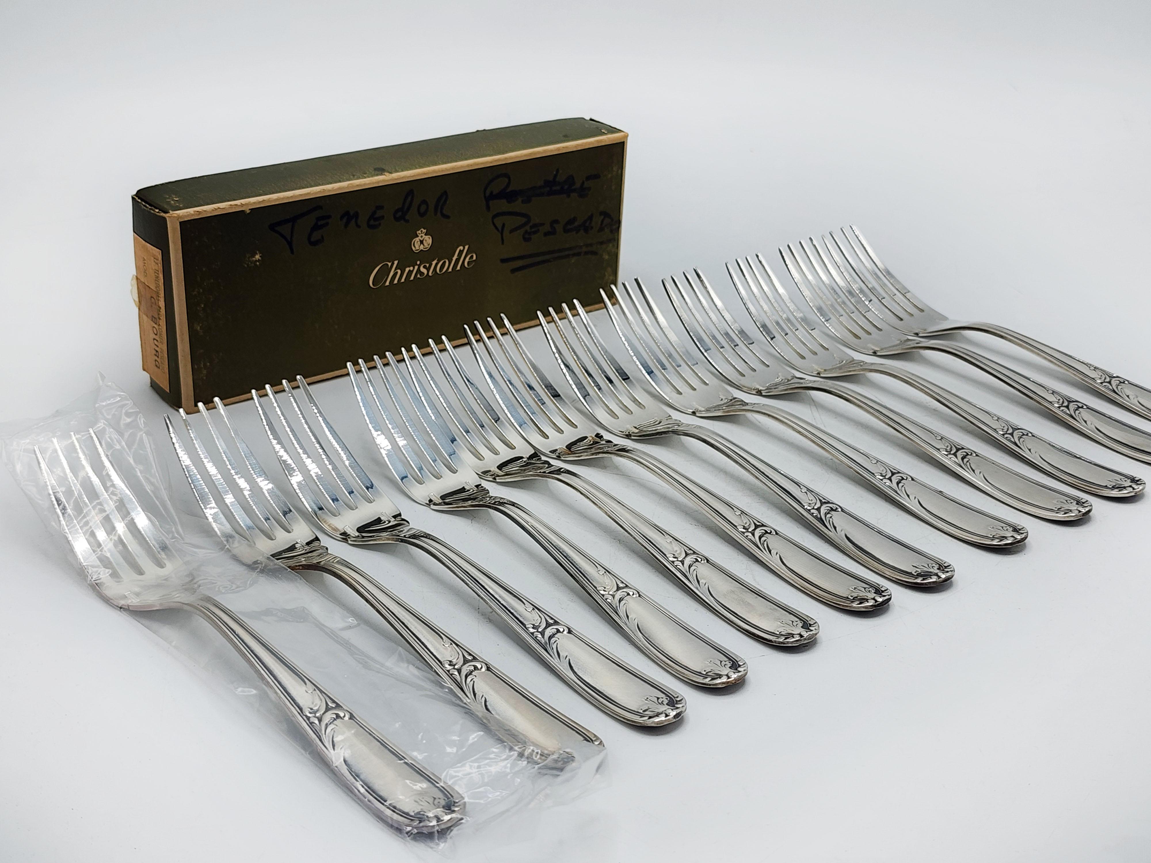 Christofle 117-piece "Grand Bourg" silver plated cutlery set For Sale ...