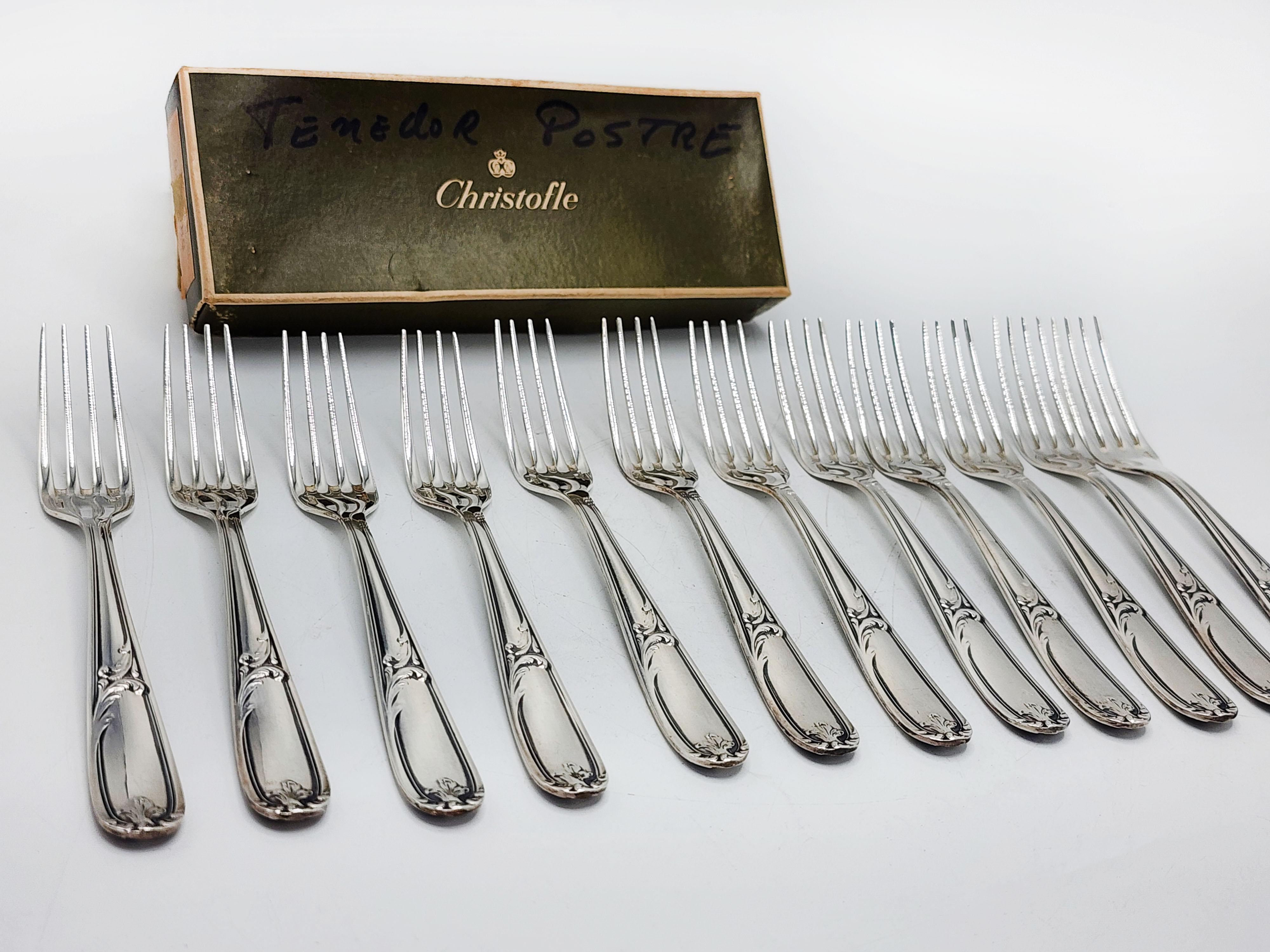 Christofle 117-piece "Grand Bourg" silver plated cutlery set For Sale ...