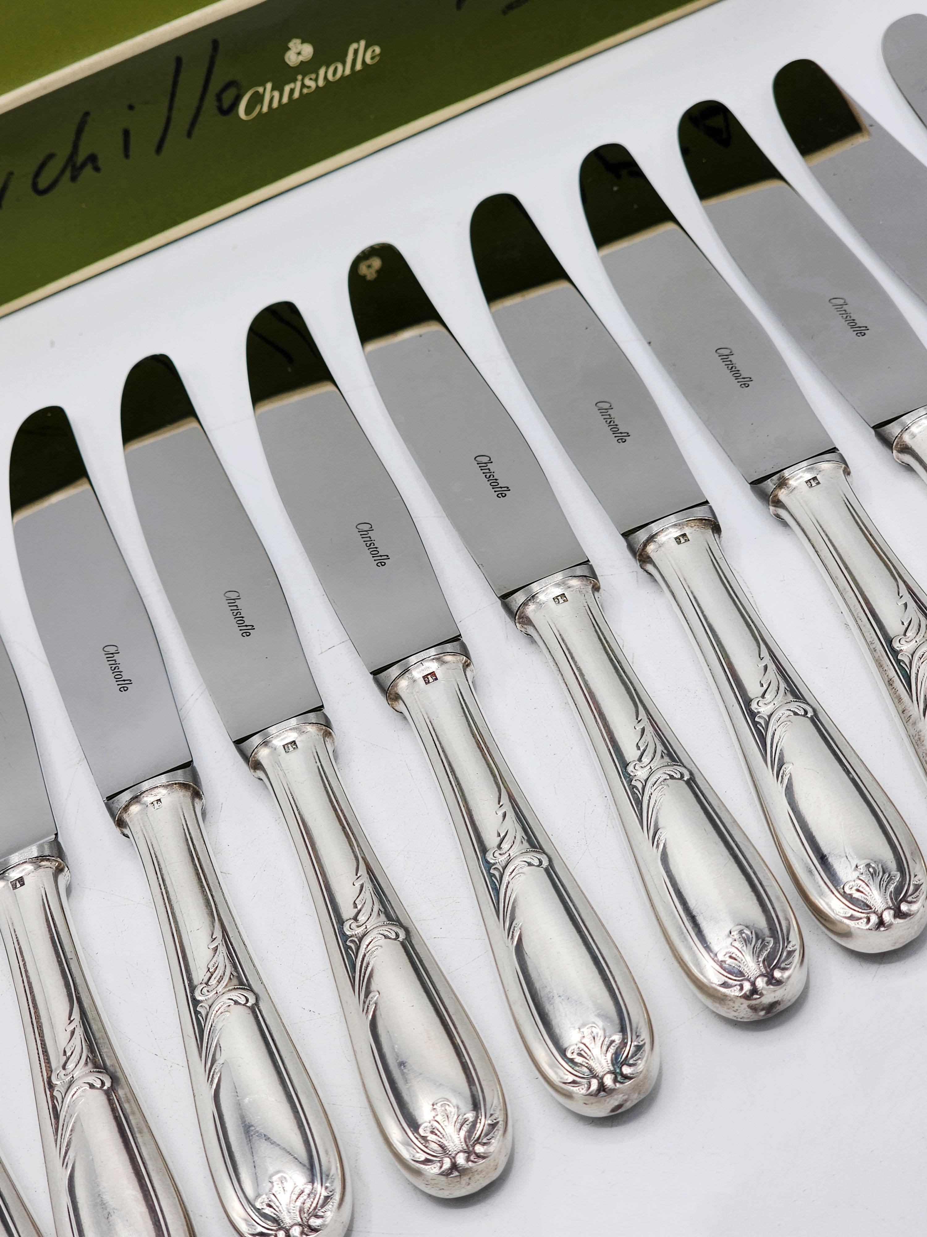 Christofle 117-piece "Grand Bourg" silver plated cutlery set For Sale ...