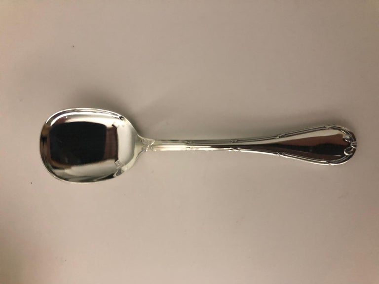 Christofle 89 Silver Plated Set Flatware "Rubans" for 12 For Sale at ...