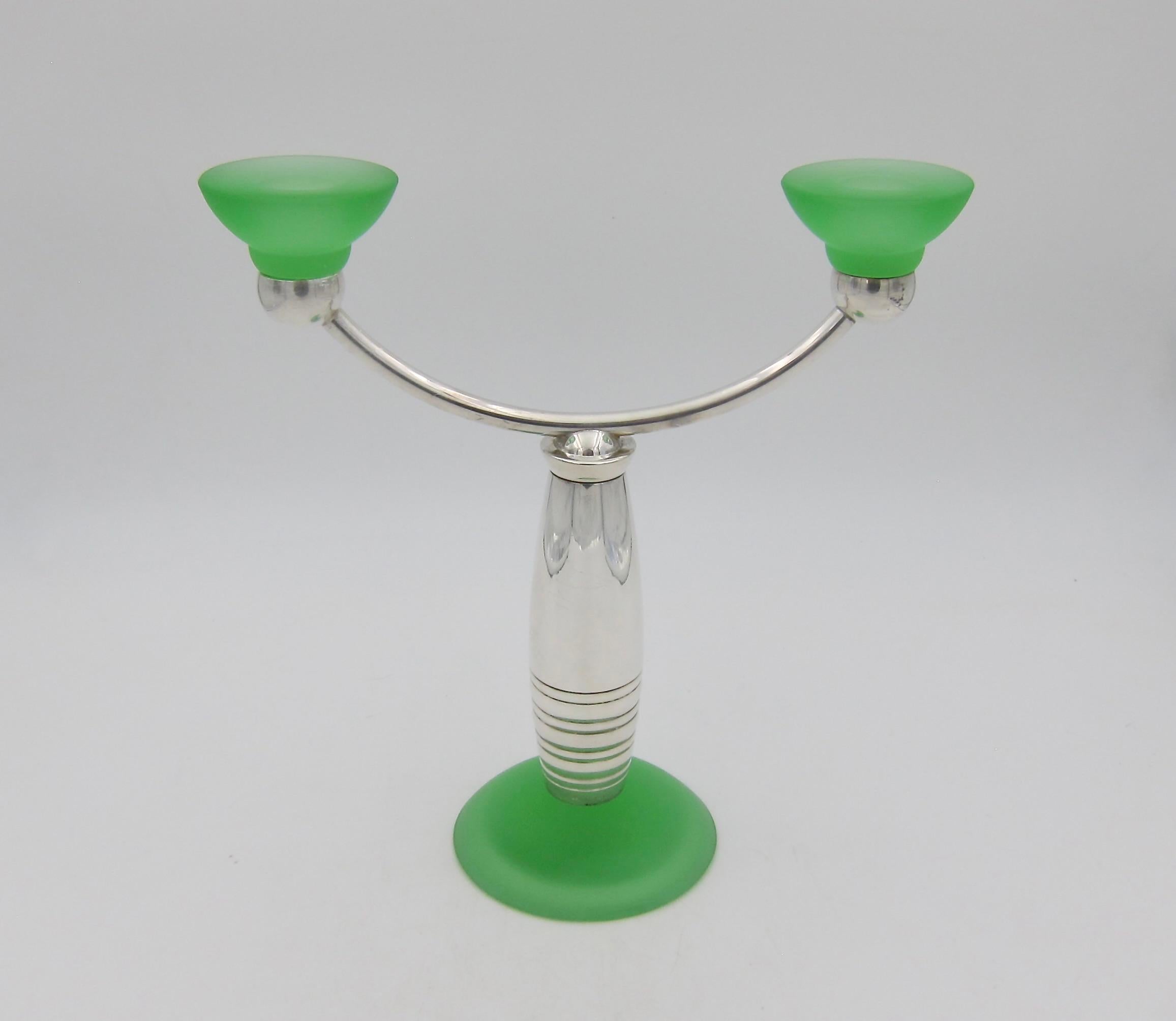 Christofle Alexandrie French Modernist Candelabra in Silverplate and ...