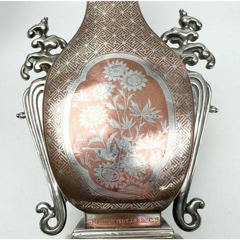 Christofle et Cie French Mixed Metal Copper Silver Inlay Gold Plate ...