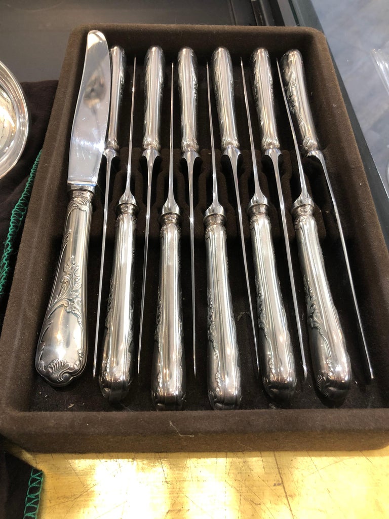 Christofle Flatware "Marly" Silver Plated 63 Pieces at 1stDibs | marly ...