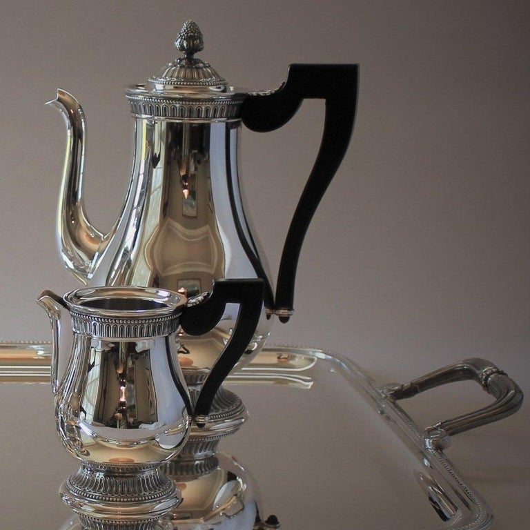 Christofle France "Perles" Silver Plated Complete Coffee and Tea ...