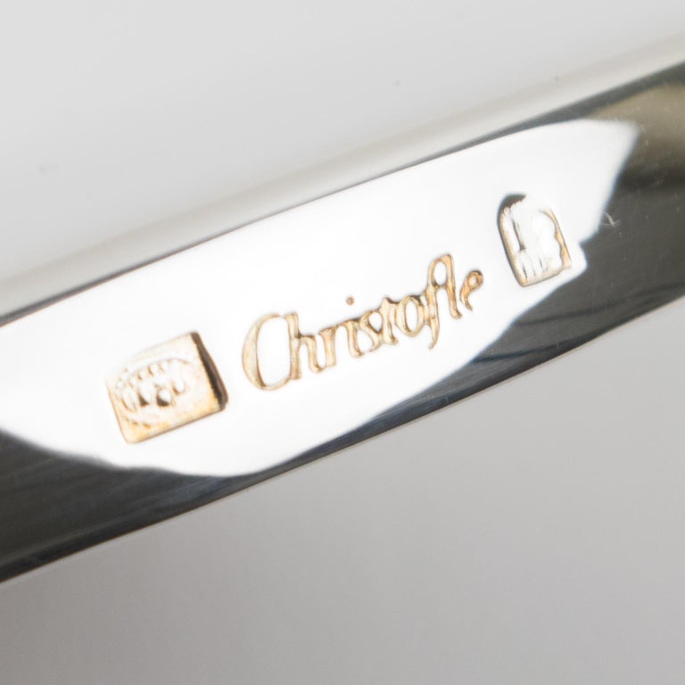 Christofle France Silver Plate and Wood Box at 1stDibs