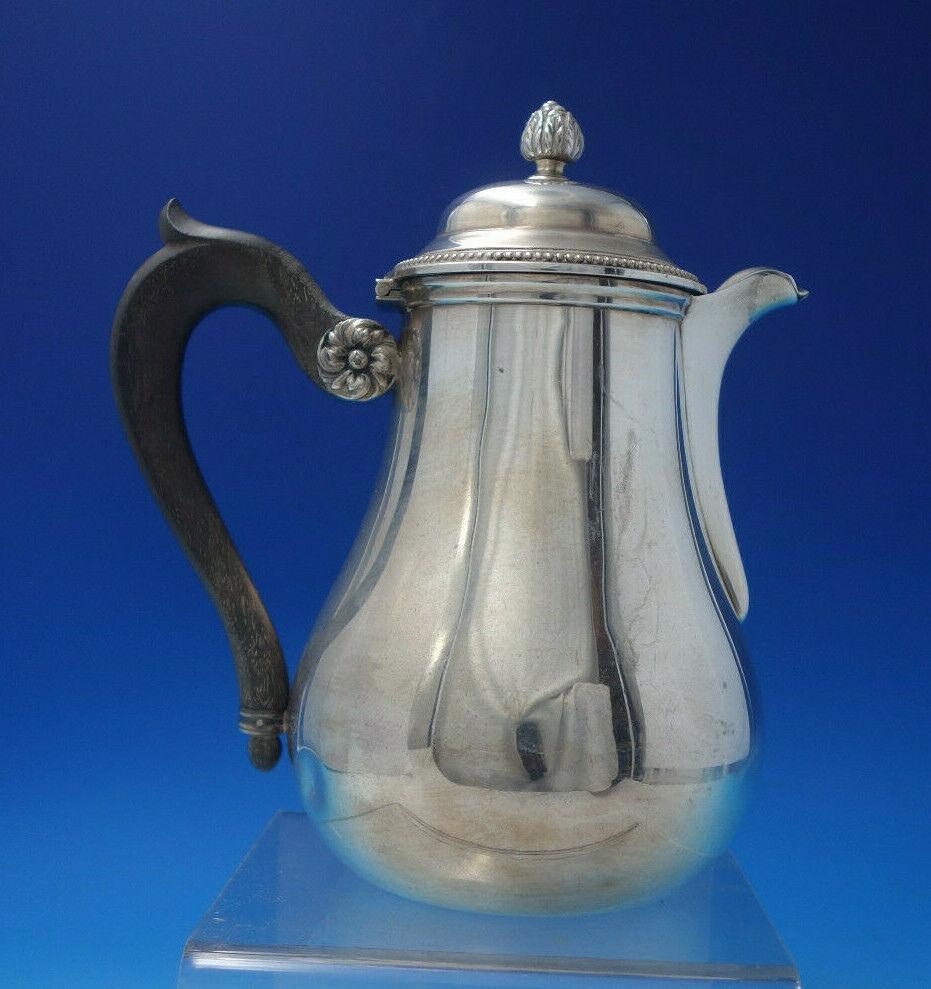 Christofle France Sterling Silver Tea Set 4-Piece Beaded For Sale at ...