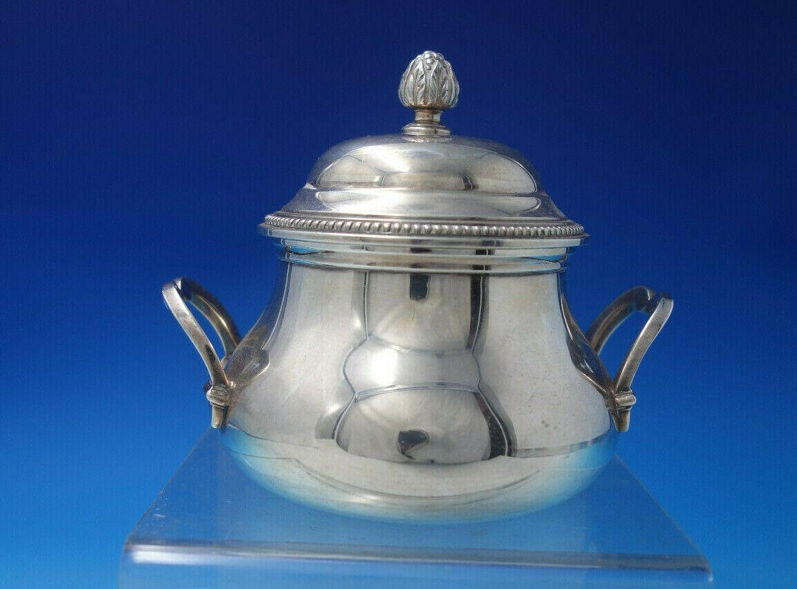 Christofle France Sterling Silver Tea Set 4-Piece Beaded For Sale at ...