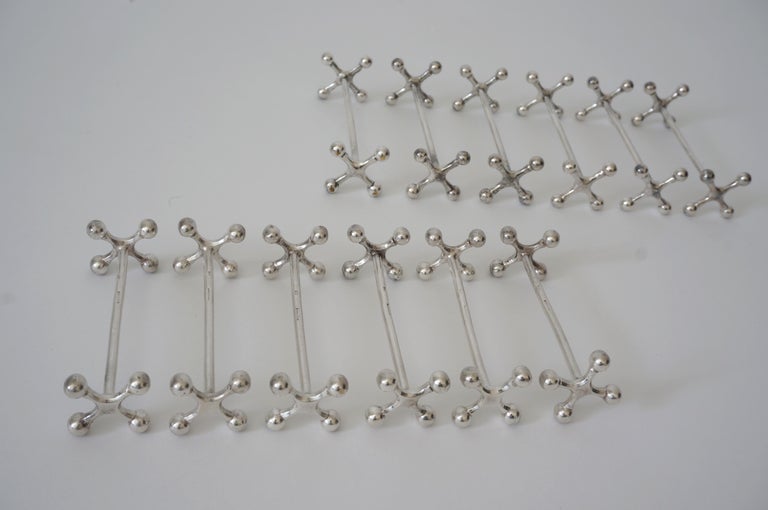 Christofle Knife Rests Silver Plated, Married Set of 12 For Sale at 1stDibs