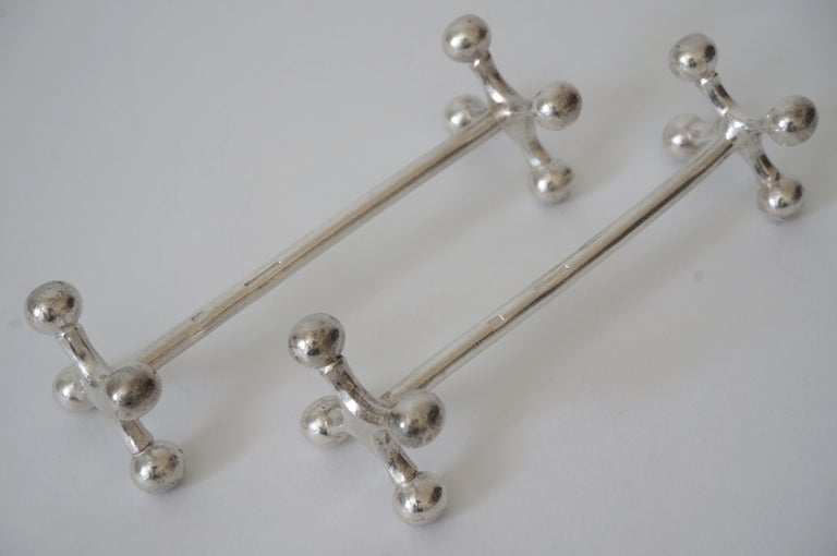 Christofle Knife Rests Silver Plated, Married Set of 12 For Sale at 1stDibs