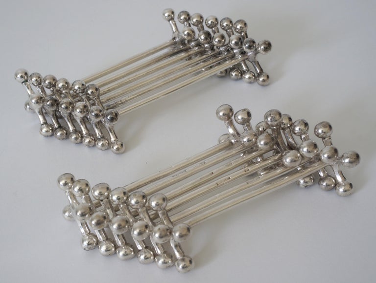 Christofle Knife Rests Silver Plated, Married Set of 12 For Sale at 1stDibs