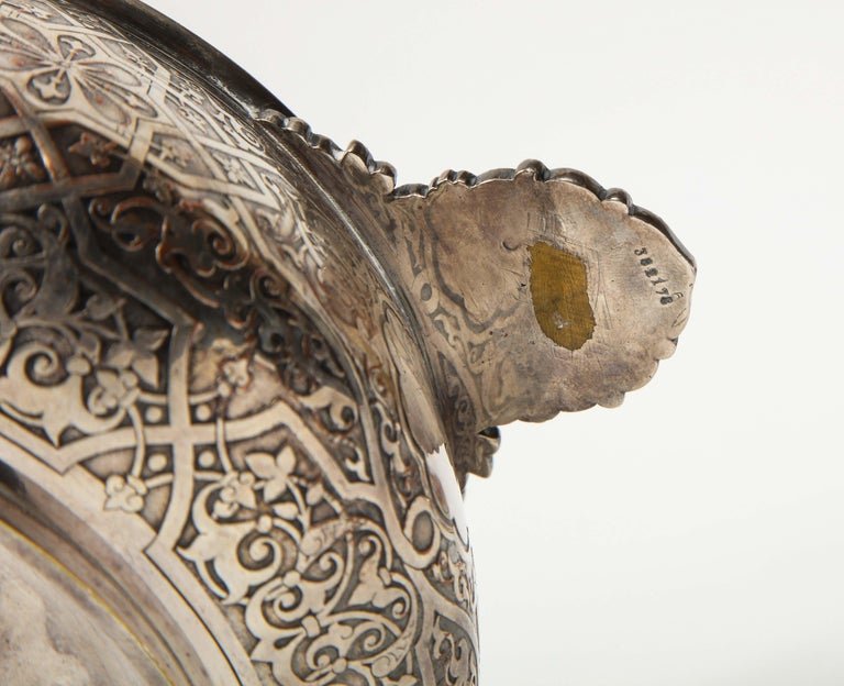 Christofle Paris, an Unusual French Islamic Style Silvered Covered Dish ...