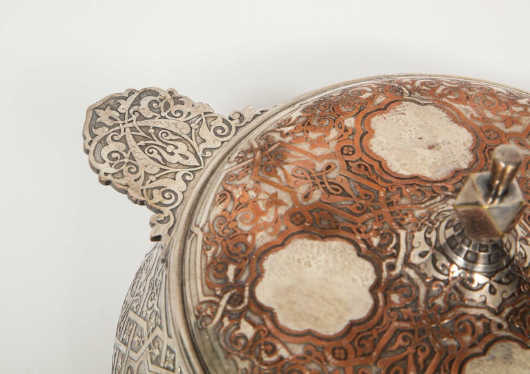 Christofle Paris, an Unusual French Islamic Style Silvered Covered Dish ...