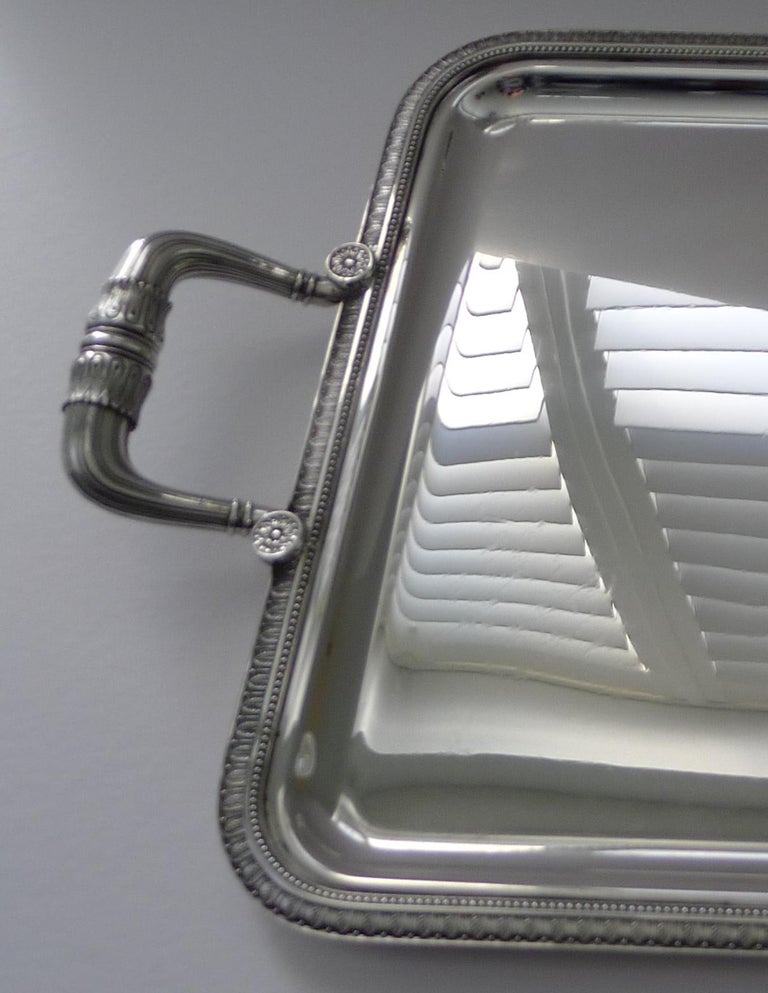 Christofle, Paris - Large Vintage Malmaison Silver Plated Tray For Sale ...