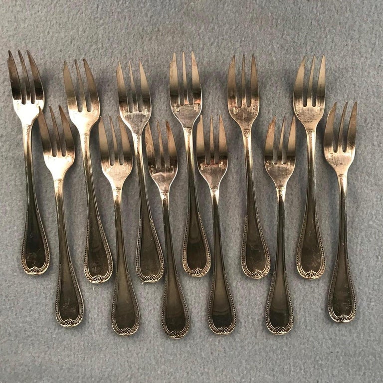 Christofle Service for Twelve, Malmaison Pattern at 1stDibs