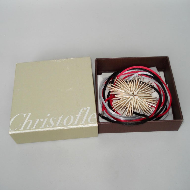 Christofle Silver Brooch Pendant Palmaceae Serie, Designed by Michele ...