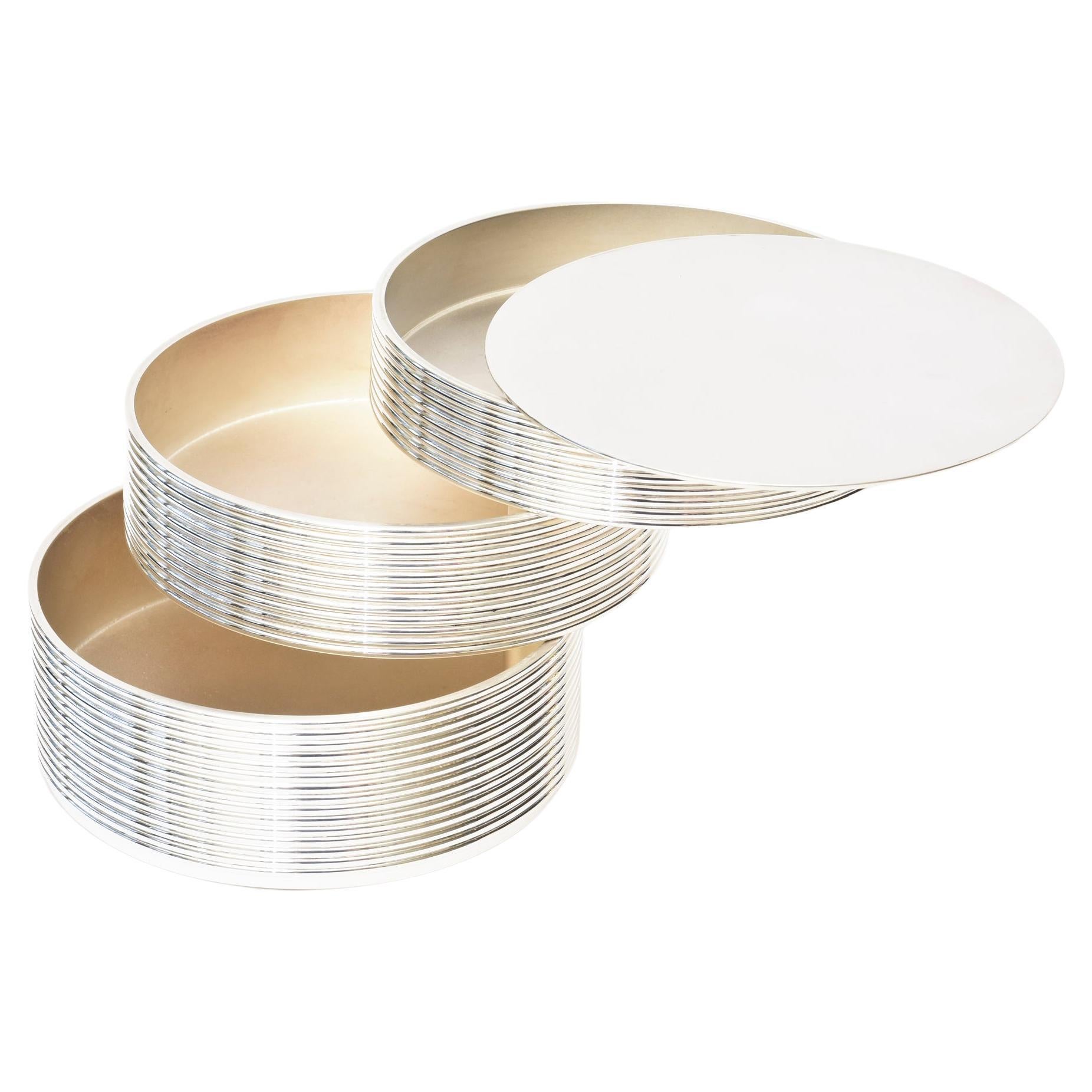 Silver Plate and Lacquer Vertigo Box Designed by Andrée Putman for ...