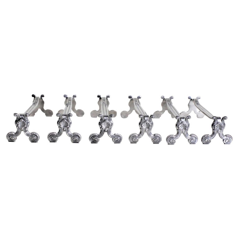 Christofle Silver Plated Antique Styled Knife Rests Set of Six For Sale ...